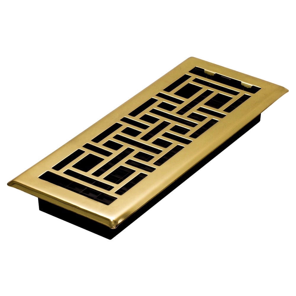 Decor Grates 4x12 Oriental Floor Register Vent Cover, Adjustable ...