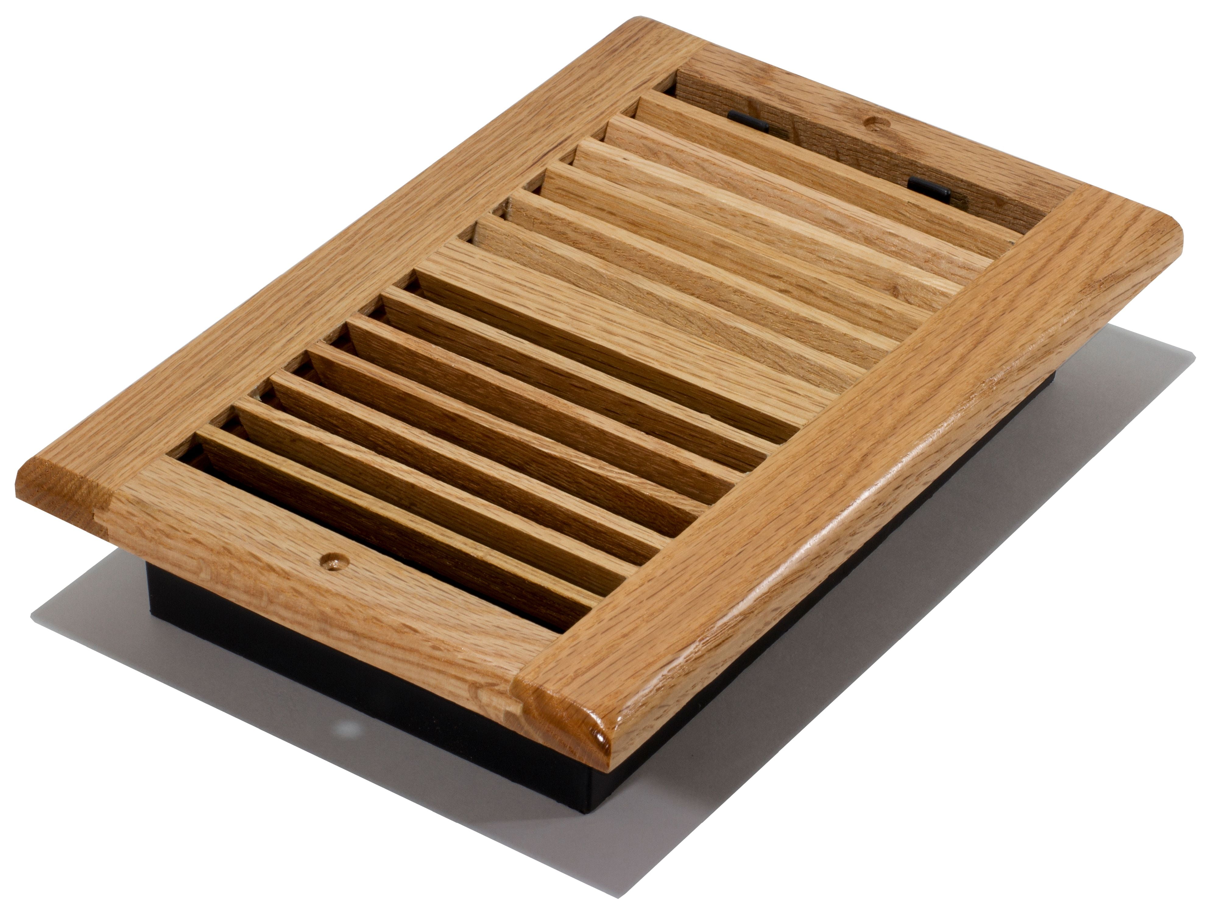 Decor Grates 6" x 10" Oak Wood Natural Finish Wall/Ceiling Register ...