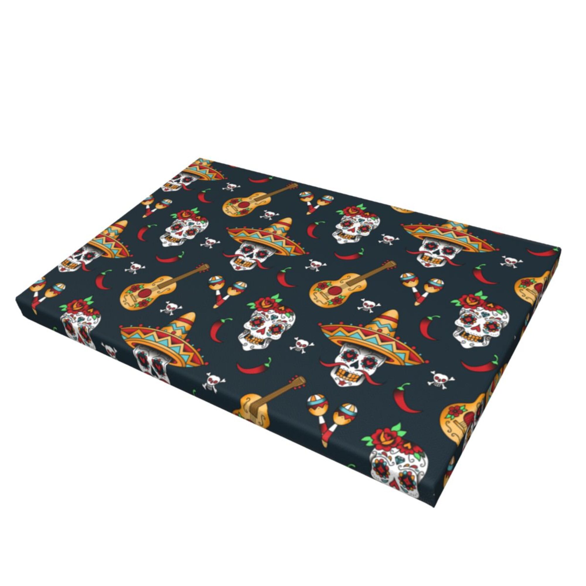 Decor Guitar Pepper Sugar-Skull Wall Decor Bathroom Canvas Painting ...