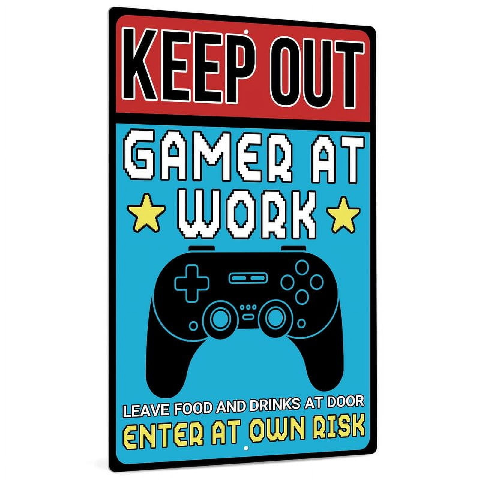 Decor Keep out Gamer at Work Sign, Funny Gaming Room Decor, Gift for ...