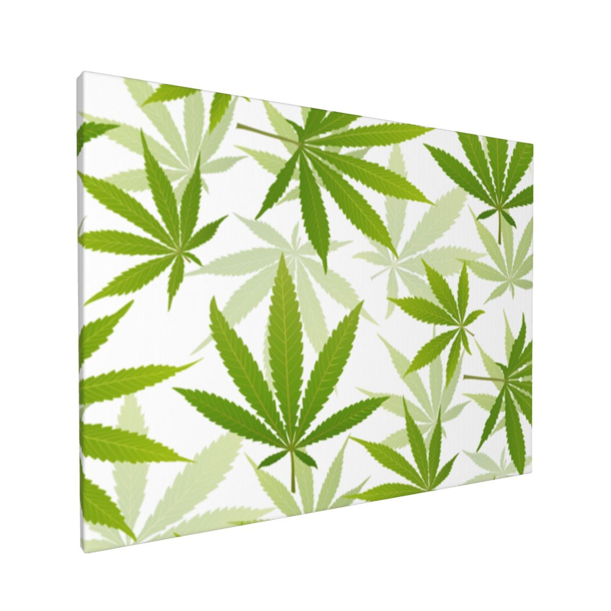 Decor Marijuana Leaf Wall Decor Bathroom Canvas Painting Modern ...