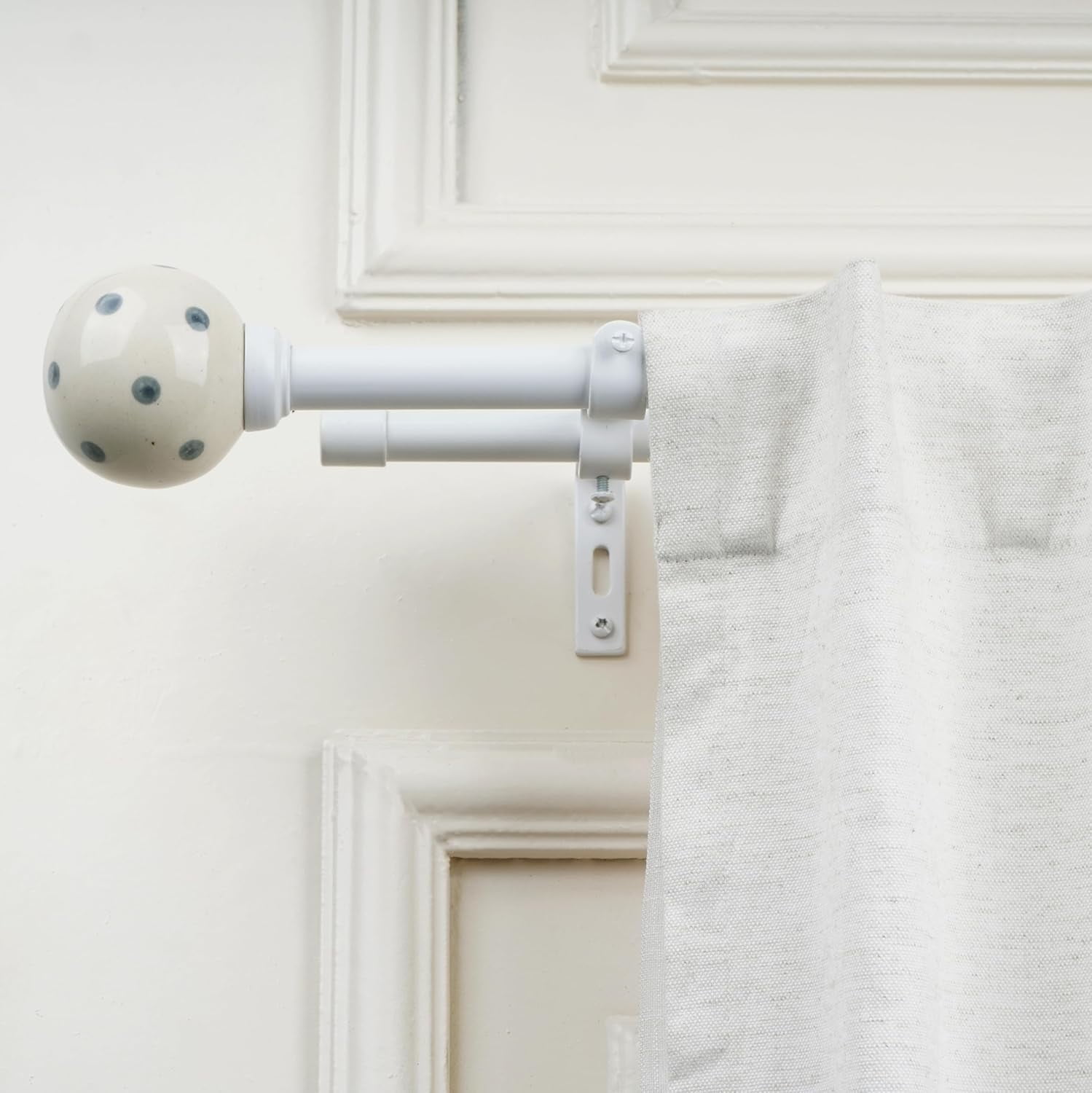 The Decor Mart 2848 Adjustable Double Curtain Rod For Door Windows With ...