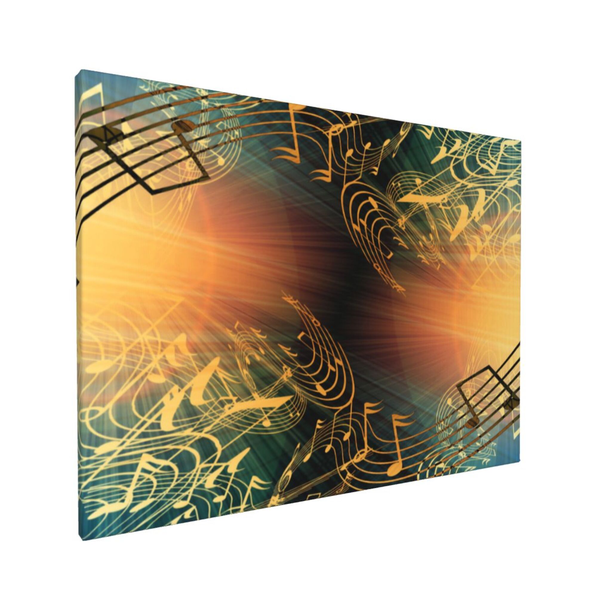 Decor Music Notes Elements Mouth Shield Wall Decor Bathroom Canvas ...