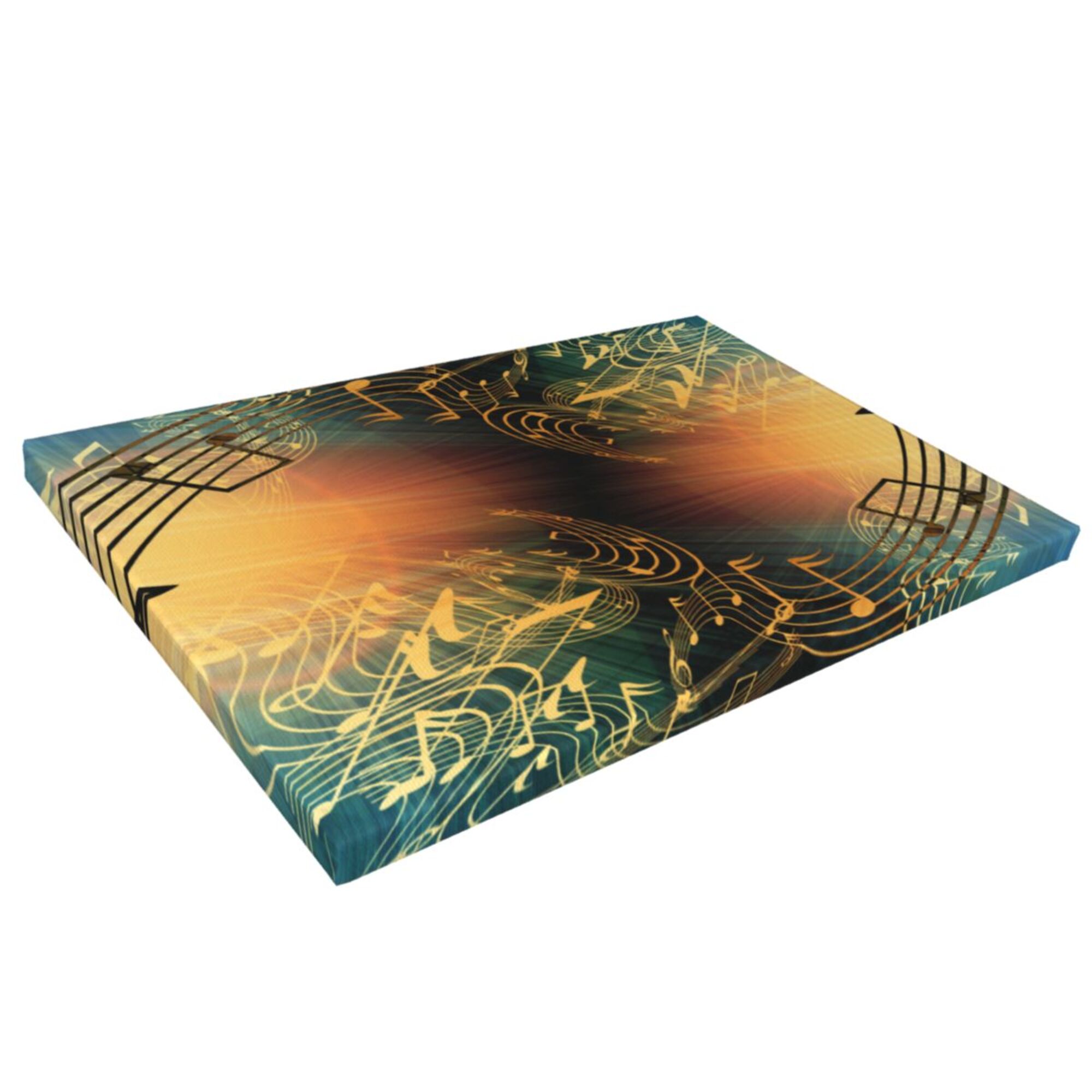 Decor Music Notes Elements Mouth Shield Wall Decor Bathroom Canvas ...