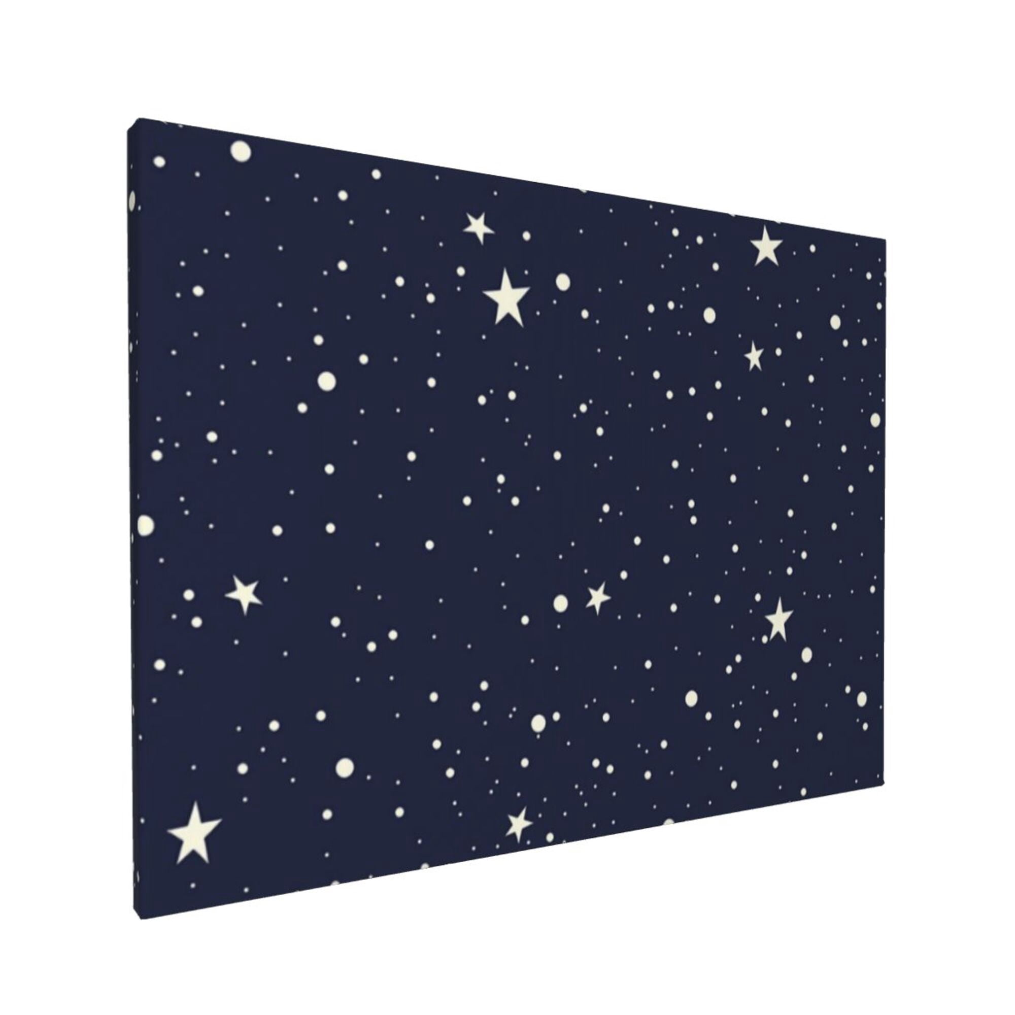 Decor Night Sky Moon And Stars Wall Decor Bathroom Canvas Painting ...