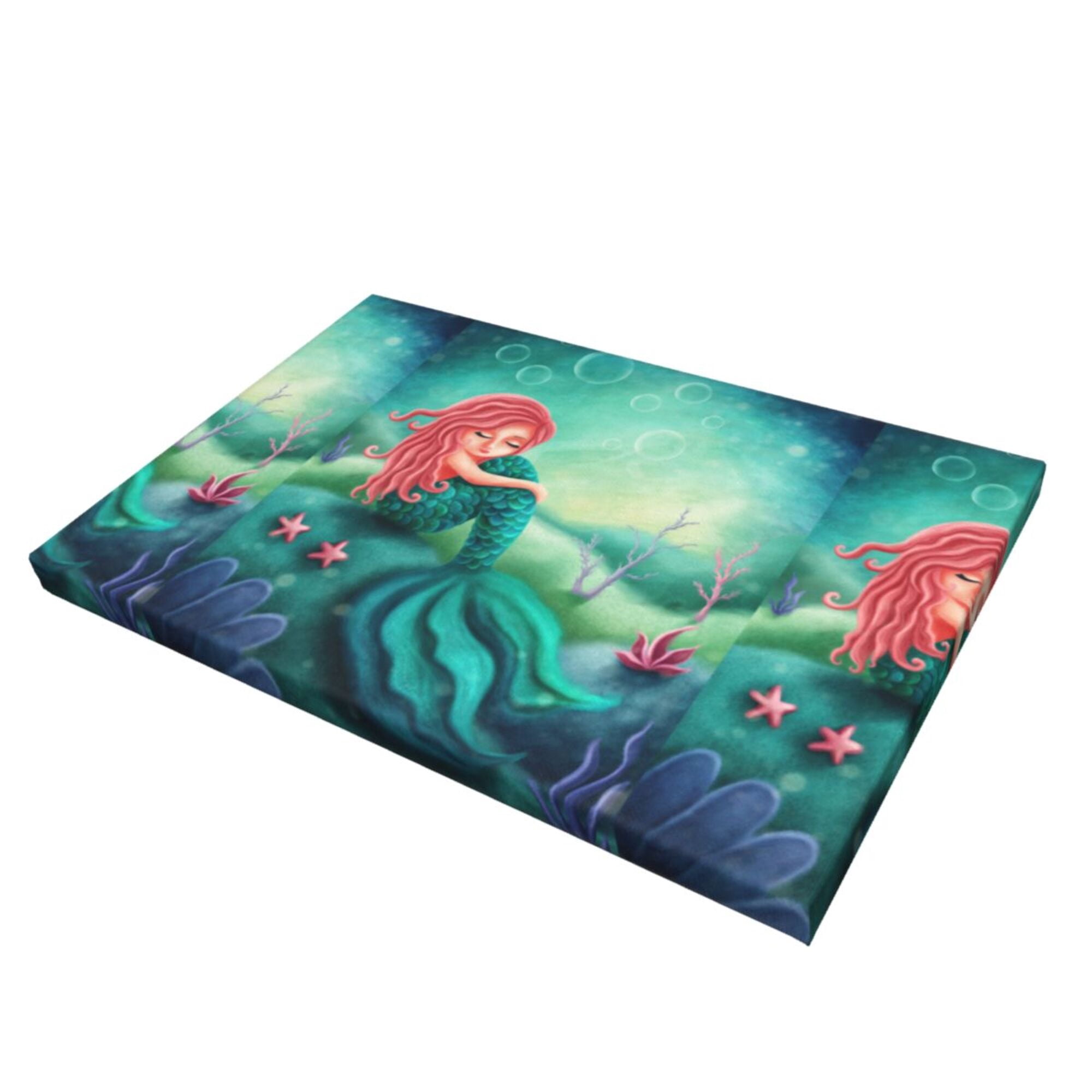 Decor Novelty Mermaid Wall Decor Bathroom Canvas Painting Modern ...