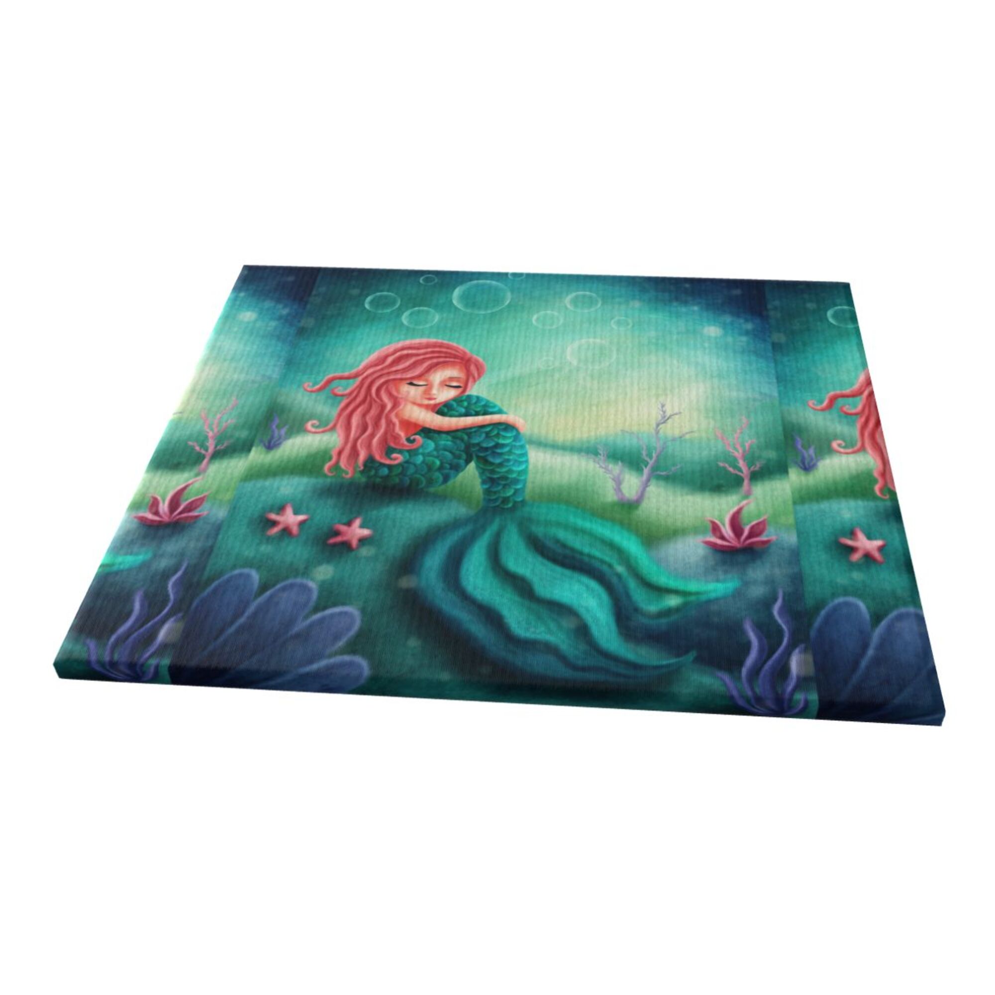 Decor Novelty Mermaid Wall Decor Bathroom Canvas Painting Modern ...