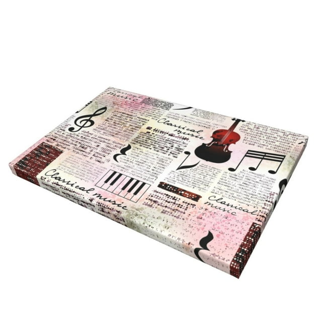 Decor Old Newspaper Decor, Classical Music Themed Instruments Piano ...