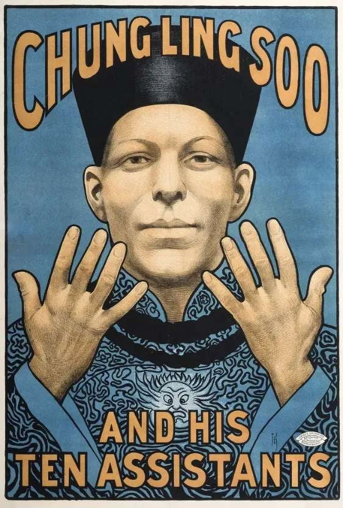 Decor POSTER.Home room Art.Interior Design.Chung Ling Soo magic show ...