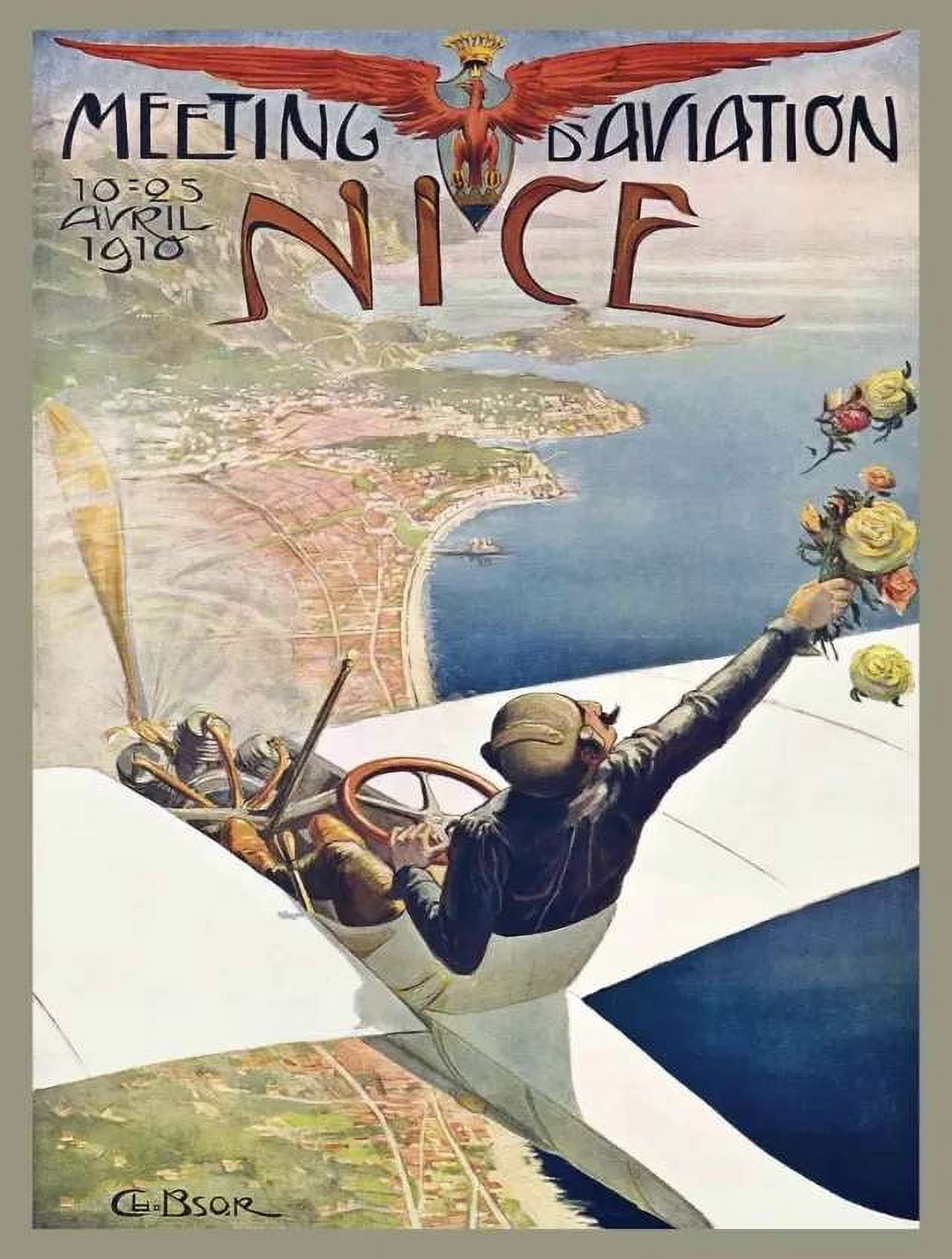 Decor POSTER.Home room Art.Interior Design.Nice.French Aviation.Pilot ...