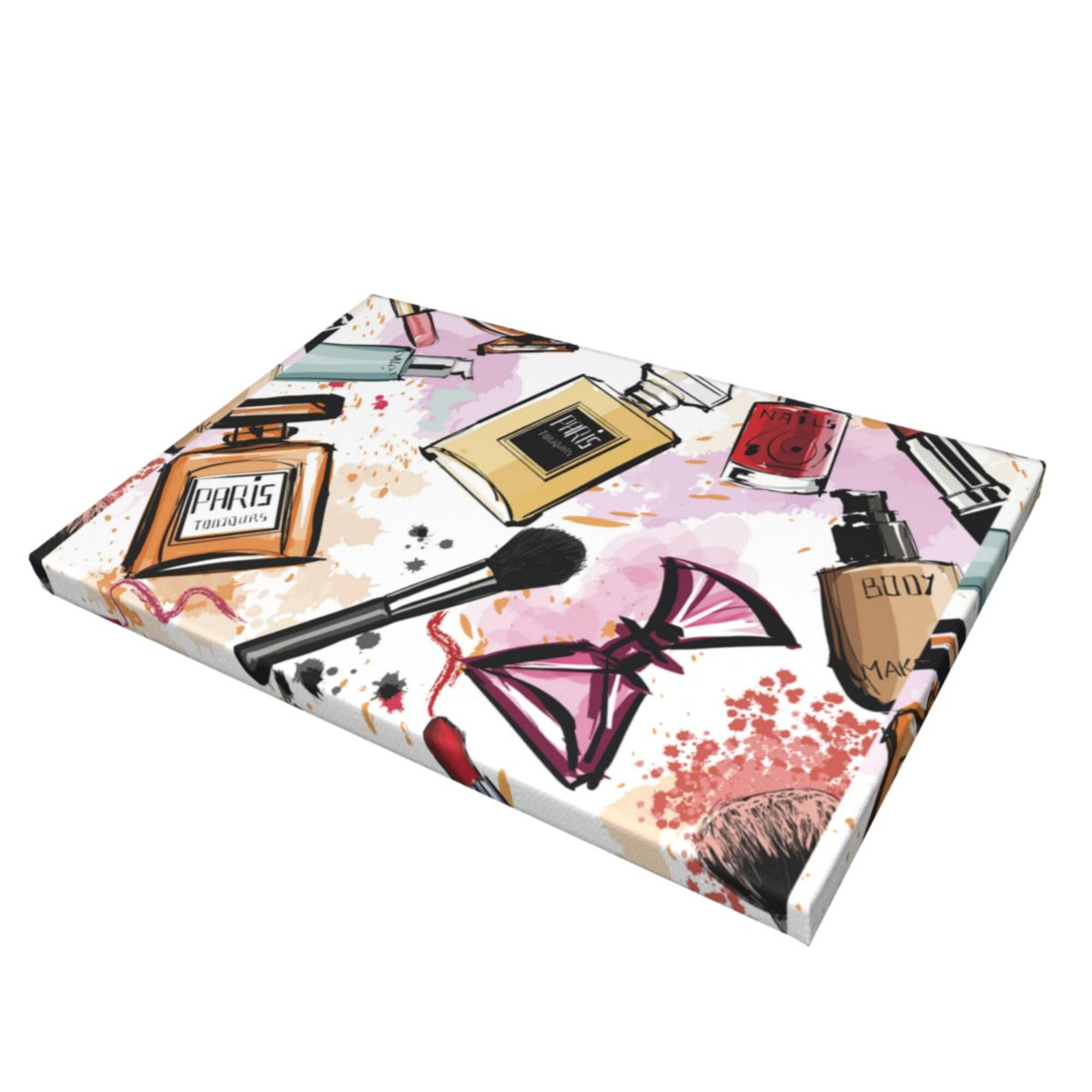 Decor Perfume Lipstick Nail Polish Wall Decor Bathroom Canvas Painting ...