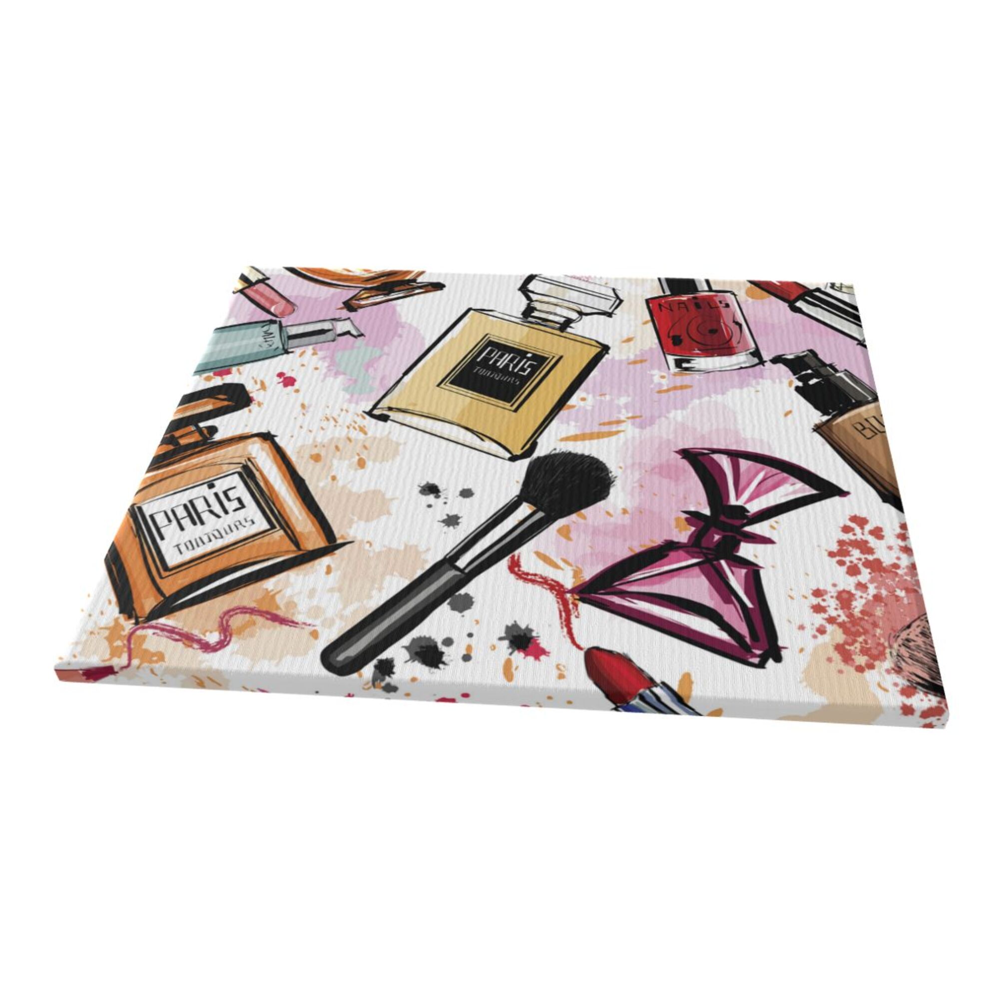 Decor Perfume Lipstick Nail Polish Wall Decor Bathroom Canvas Painting ...