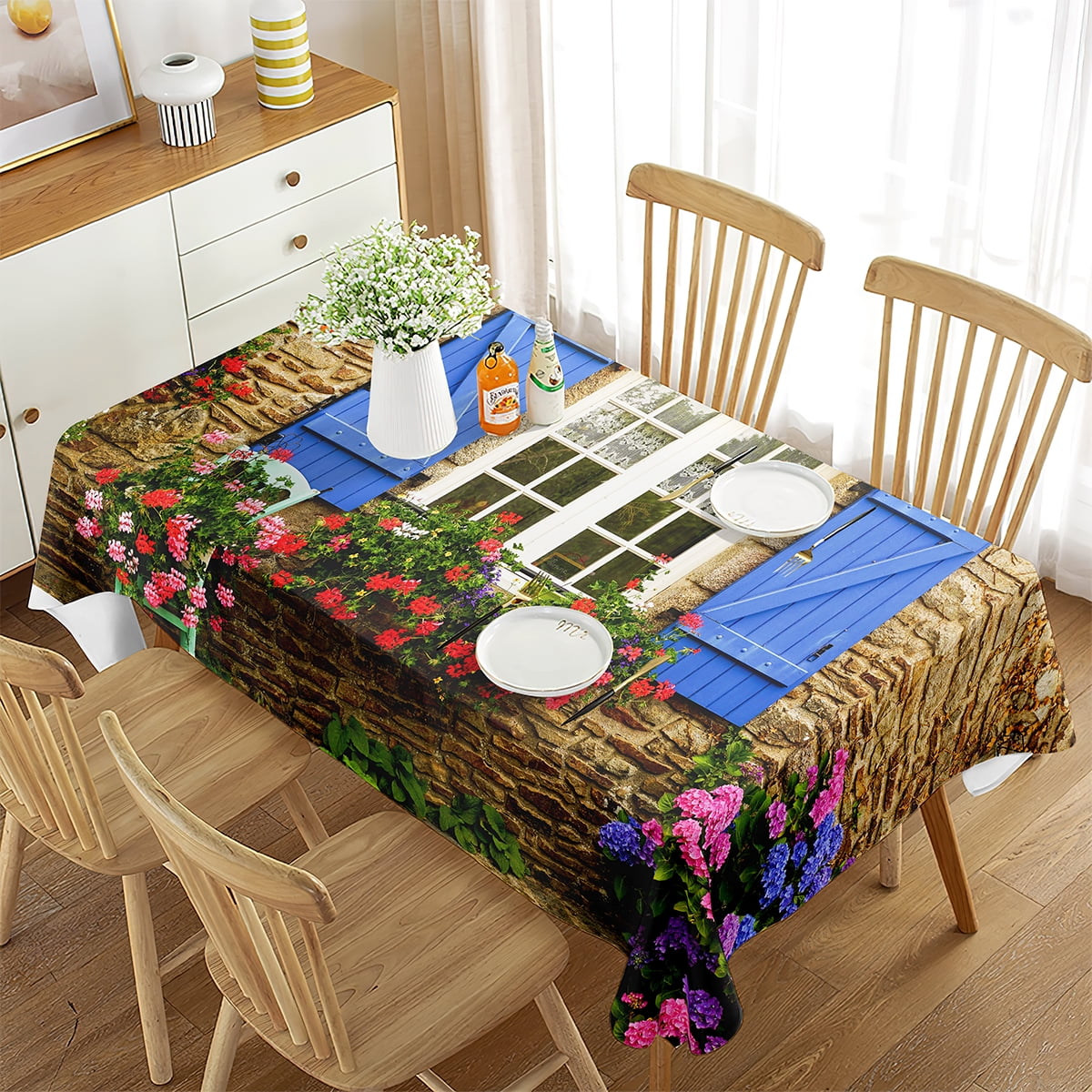 Decor Picnic Outdoor Kitchen Banquet Room Dining for Tablecloth ...
