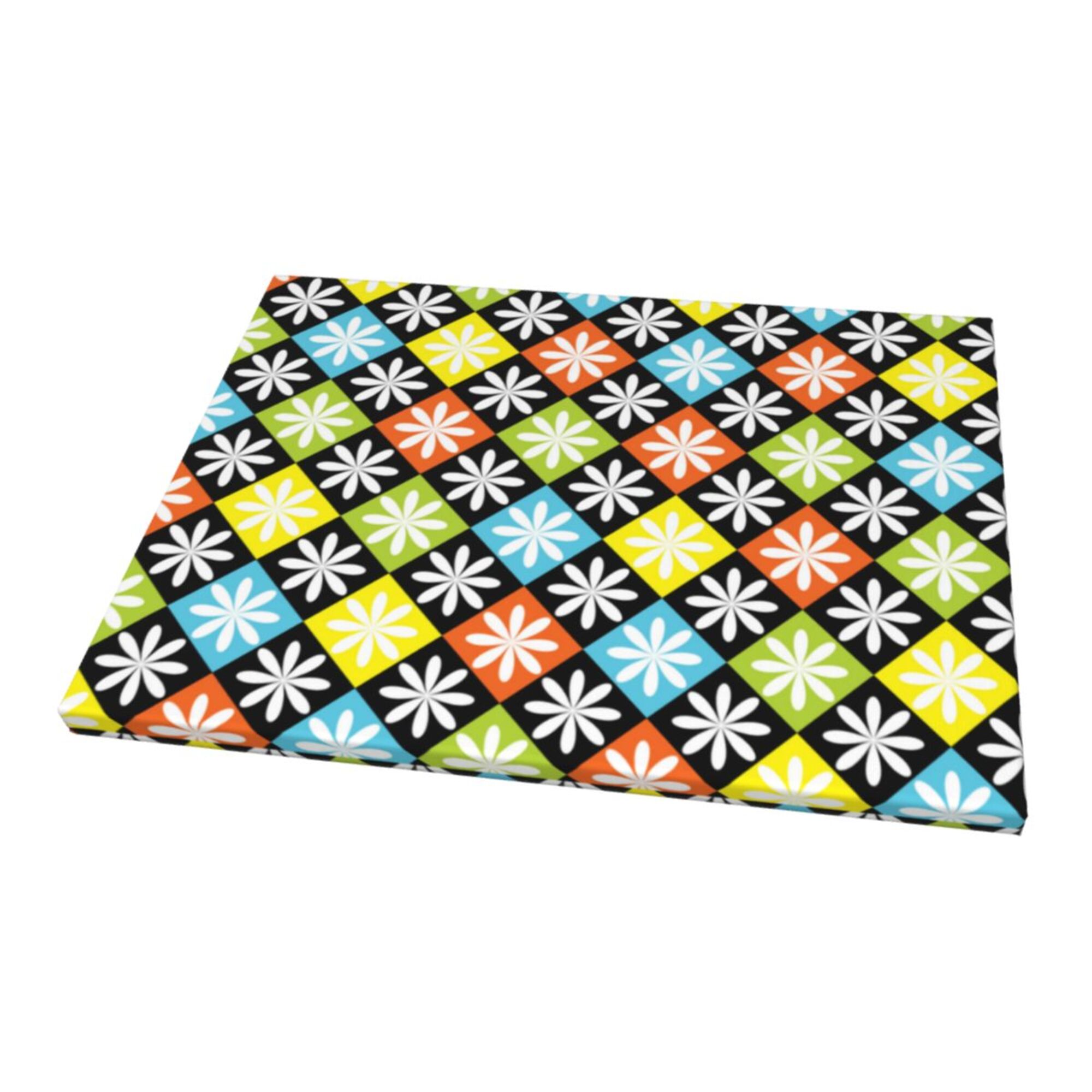 Decor Plaid Background Wall Decor Bathroom Canvas Painting Modern ...