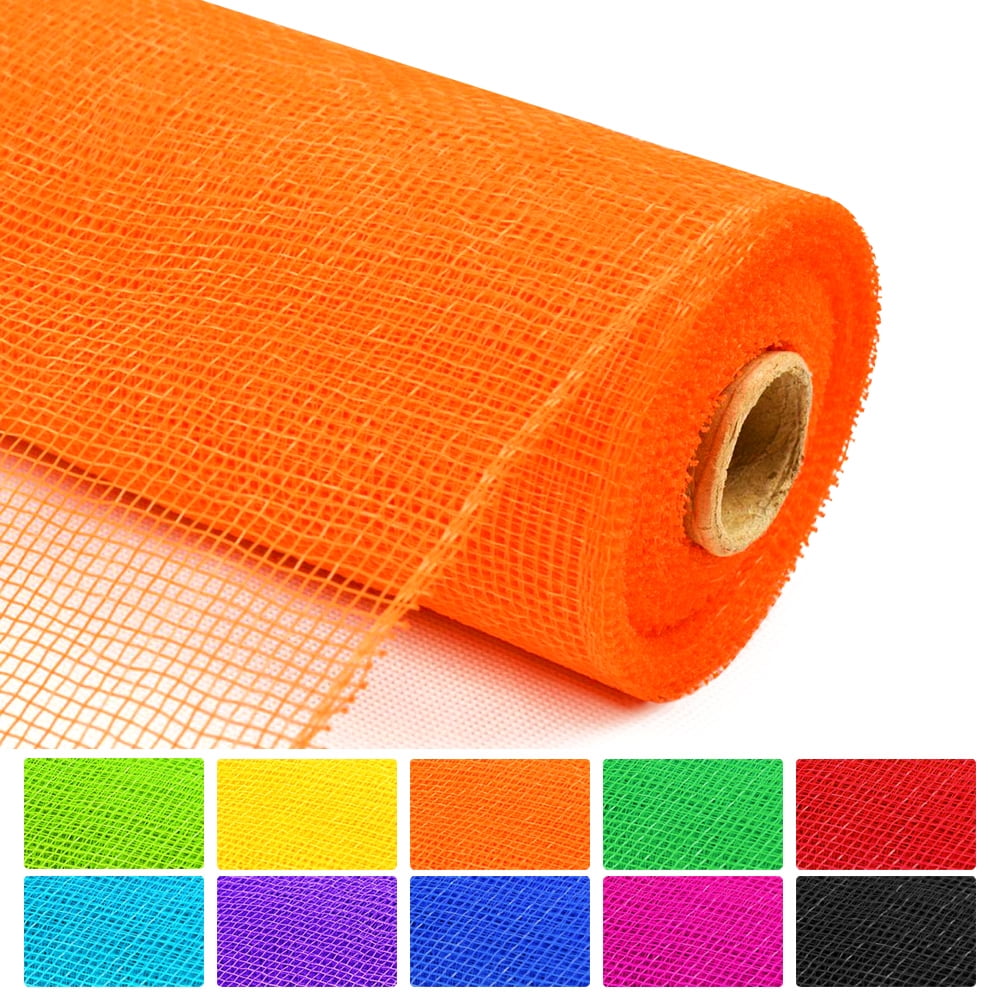 Decor Poly Mesh Ribbon, Solid/ Metallic Mesh Roll Floral Craft Wedding ...