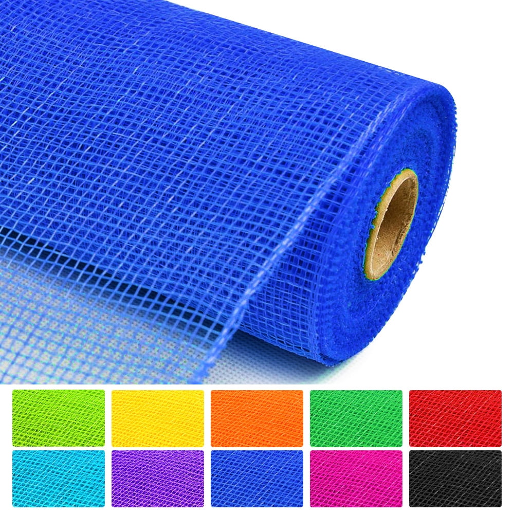 Decor Poly Mesh Ribbon, Solid/ Metallic Mesh Roll Floral Craft Wedding ...