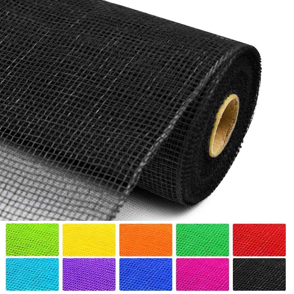 Decor Poly Mesh Ribbon, Solid/ Metallic Mesh Roll Floral Craft Wedding ...