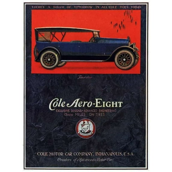 Decor Poster. Fine Graphic Art. Cole Aero-Eight Automobile. Wall Design ...