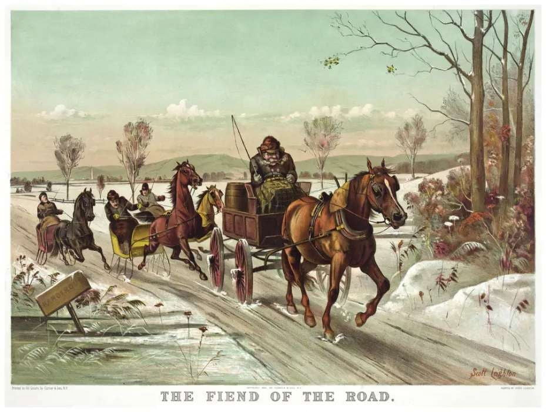 Decor Poster. Fine Graphic Art. The Fiend of the road. Home Wall Design ...