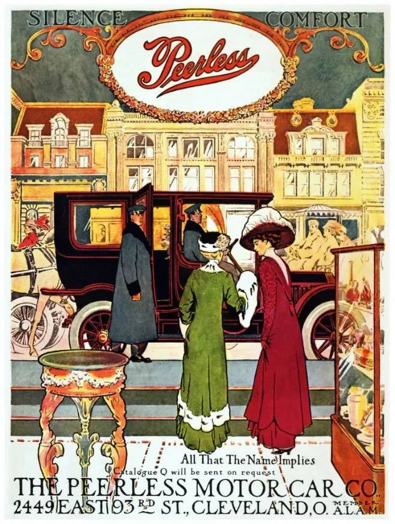 Decor Poster. Fine Graphic Art. The Peerless Motor car company. Wall Design 16 x 24 Inch Poster ...