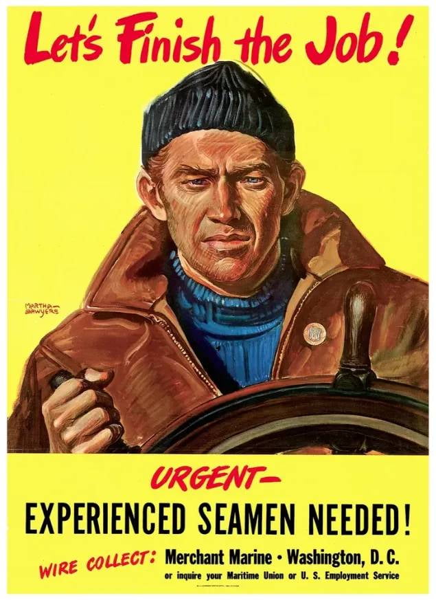 Decor Poster. Graphic Design. Merchant Marine Washington DC. Home Wall ...