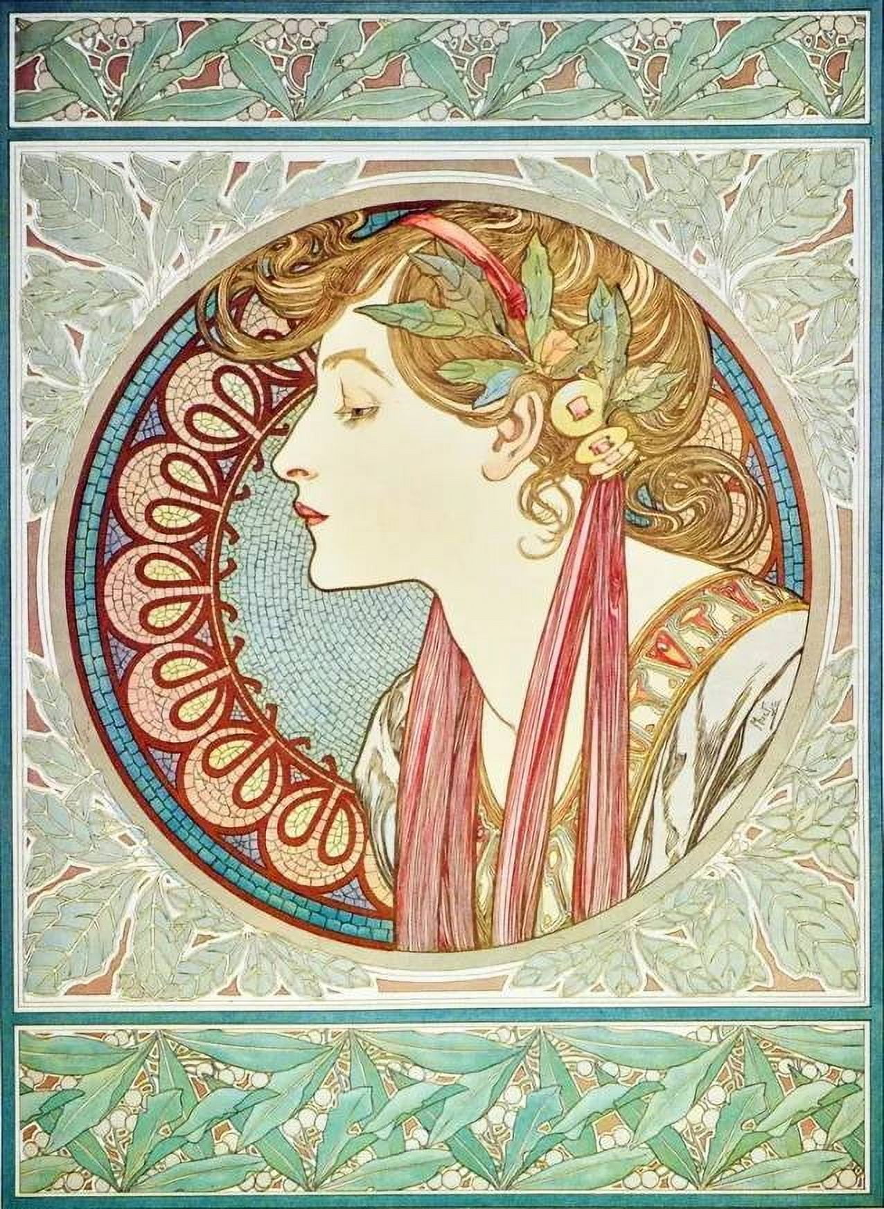 Decor Poster.Interior design Art Nouveau.Mucha French Nymph. 16 x 24 ...