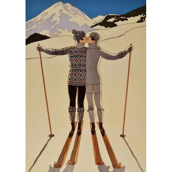 Decor Poster.Interior design Art studio.Ski girlfriend.Skiing fashion ...