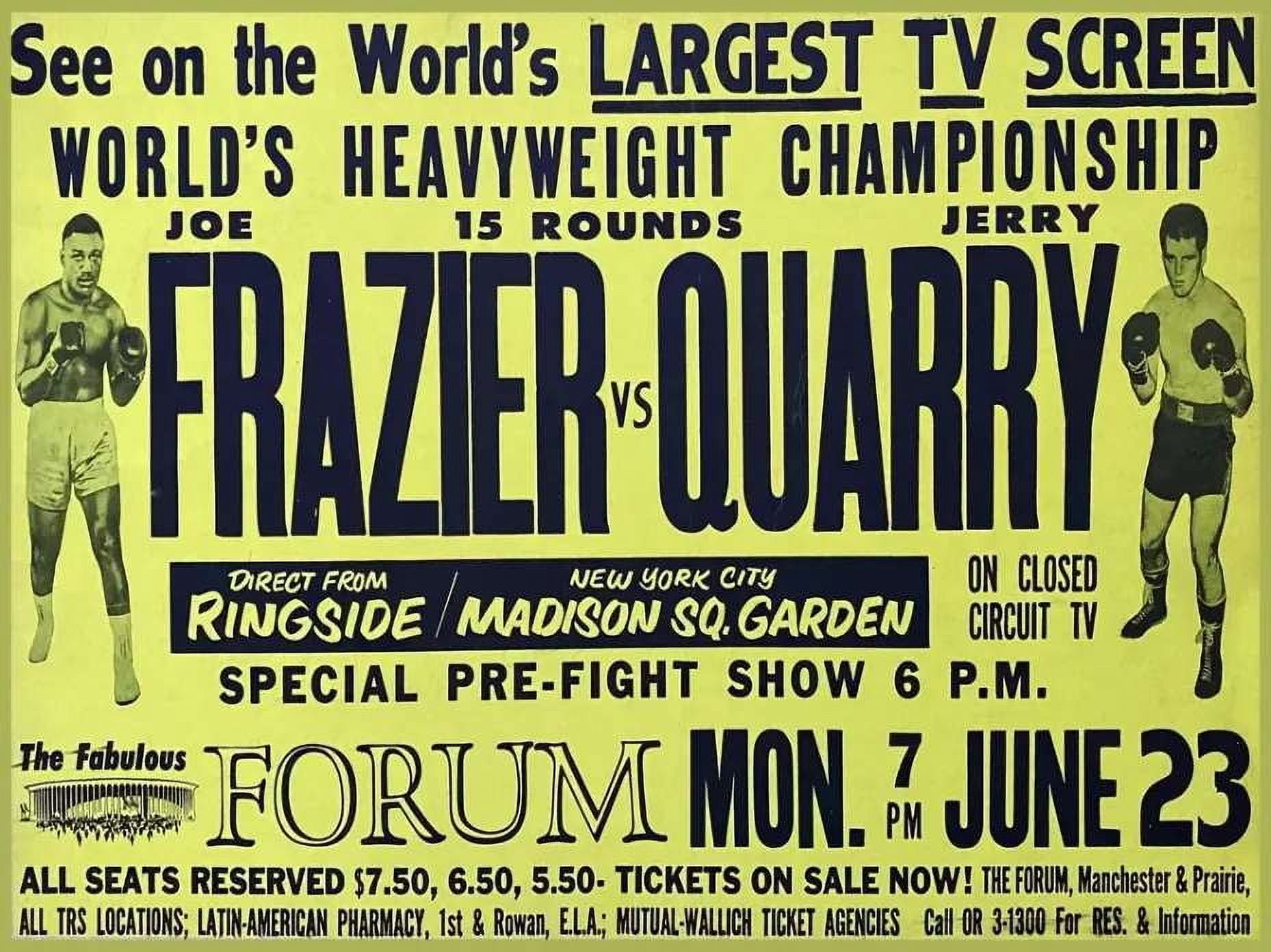 .Decor Poster.Room interior.Vintage home wall art.Frazier-Quarry boxing ...