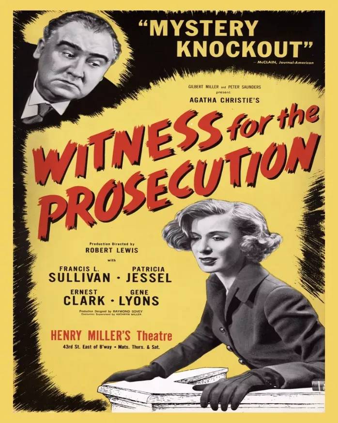 .Decor Poster.Room wall.Home design art.Witness of Prosecution Noir ...