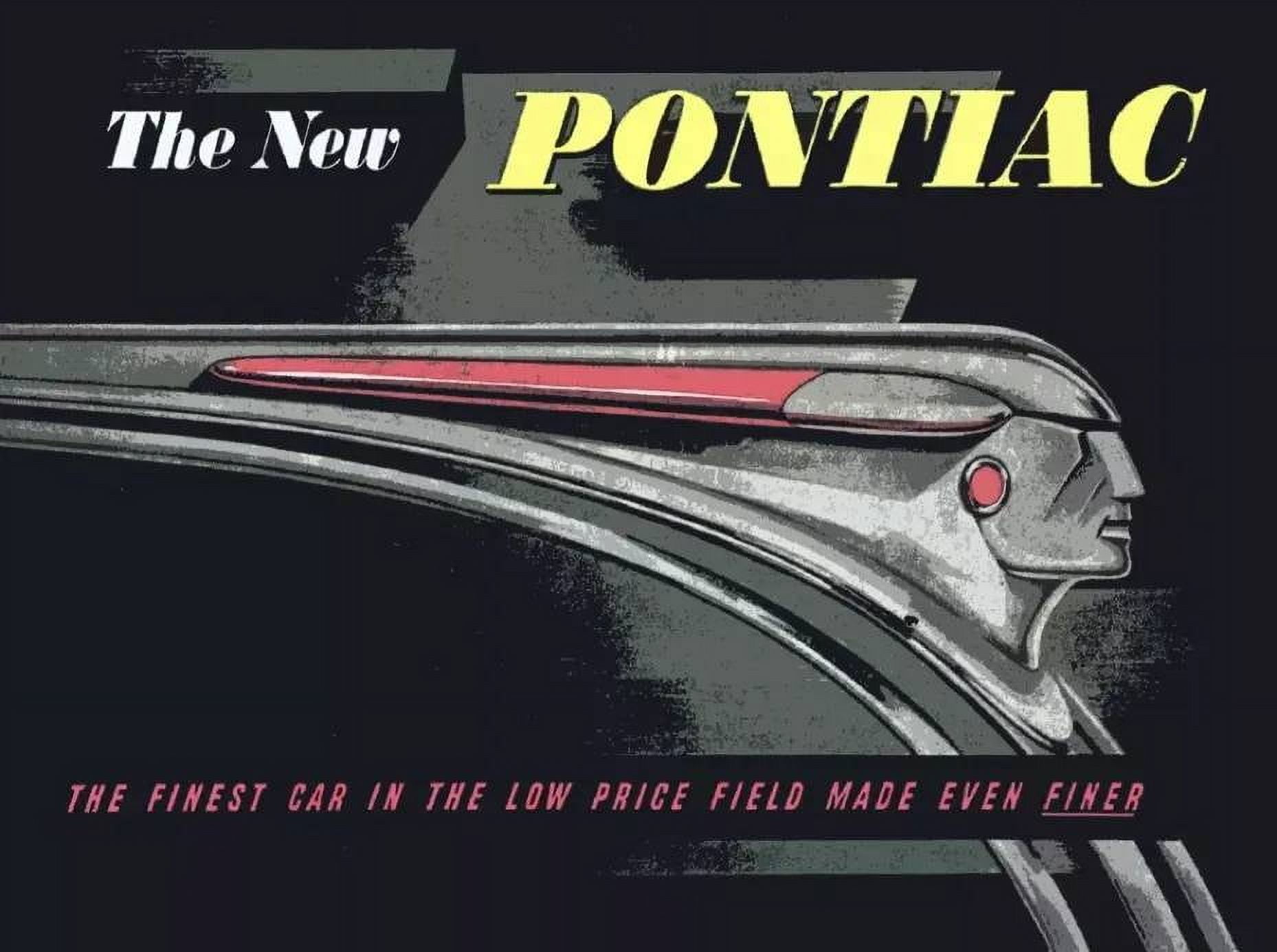 .Decor Poster.Room wall.Vintage Interior design.Pontiac hood.Car mascot ...