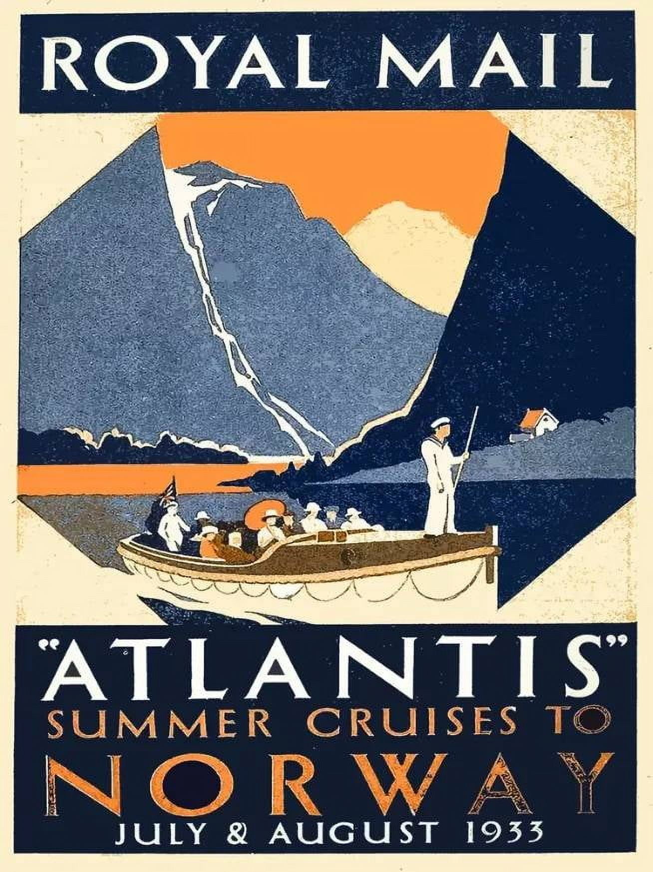.Decor Poster.Room wall.Vintage Interior design.Royal mail.Atlantis ...