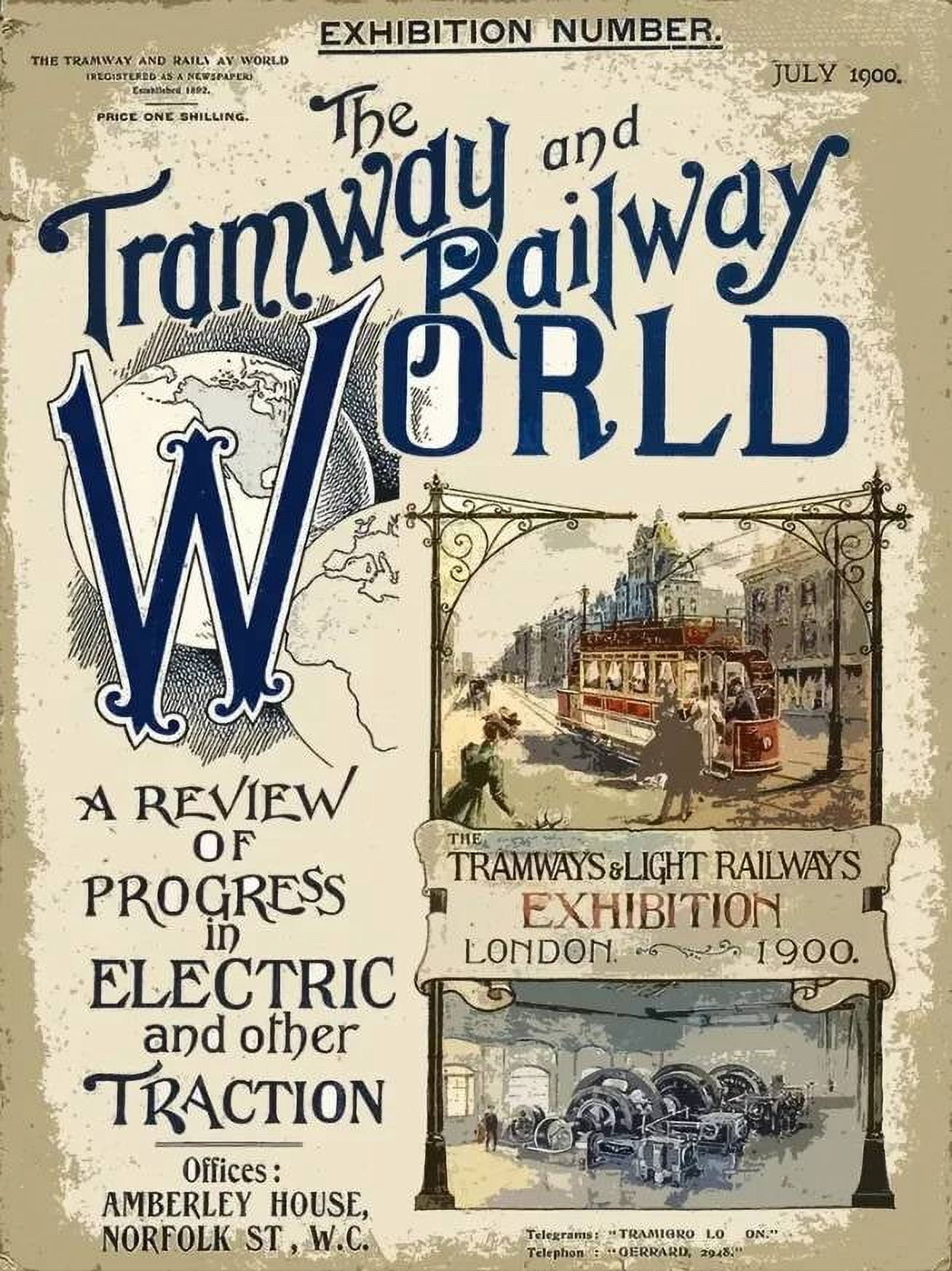 .Decor Poster.Room wall.Vintage Interior design.Tramway railway trains ...