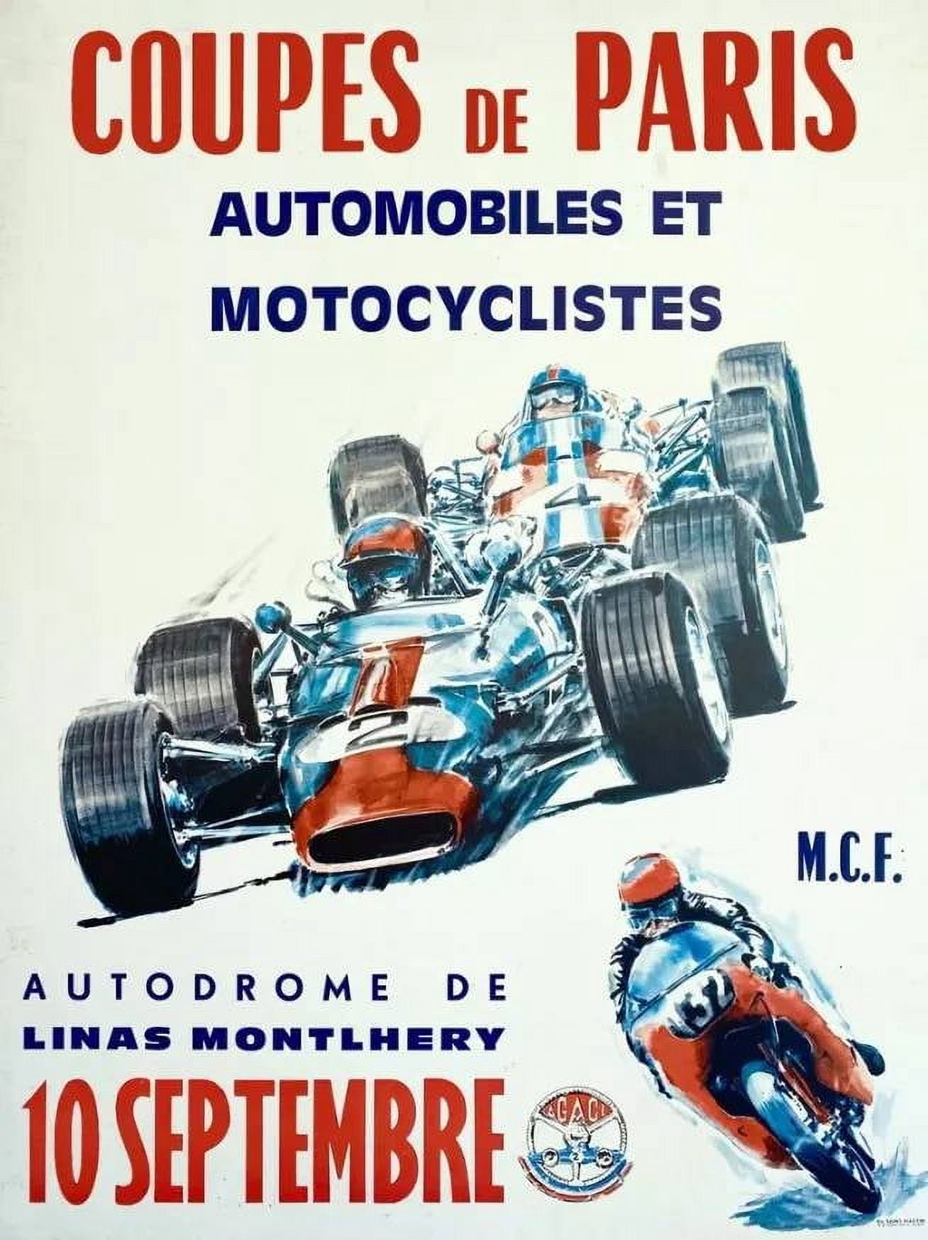 .Decor Poster.Room wall.Vintage home design.Coupes De Paris.Car bike ...