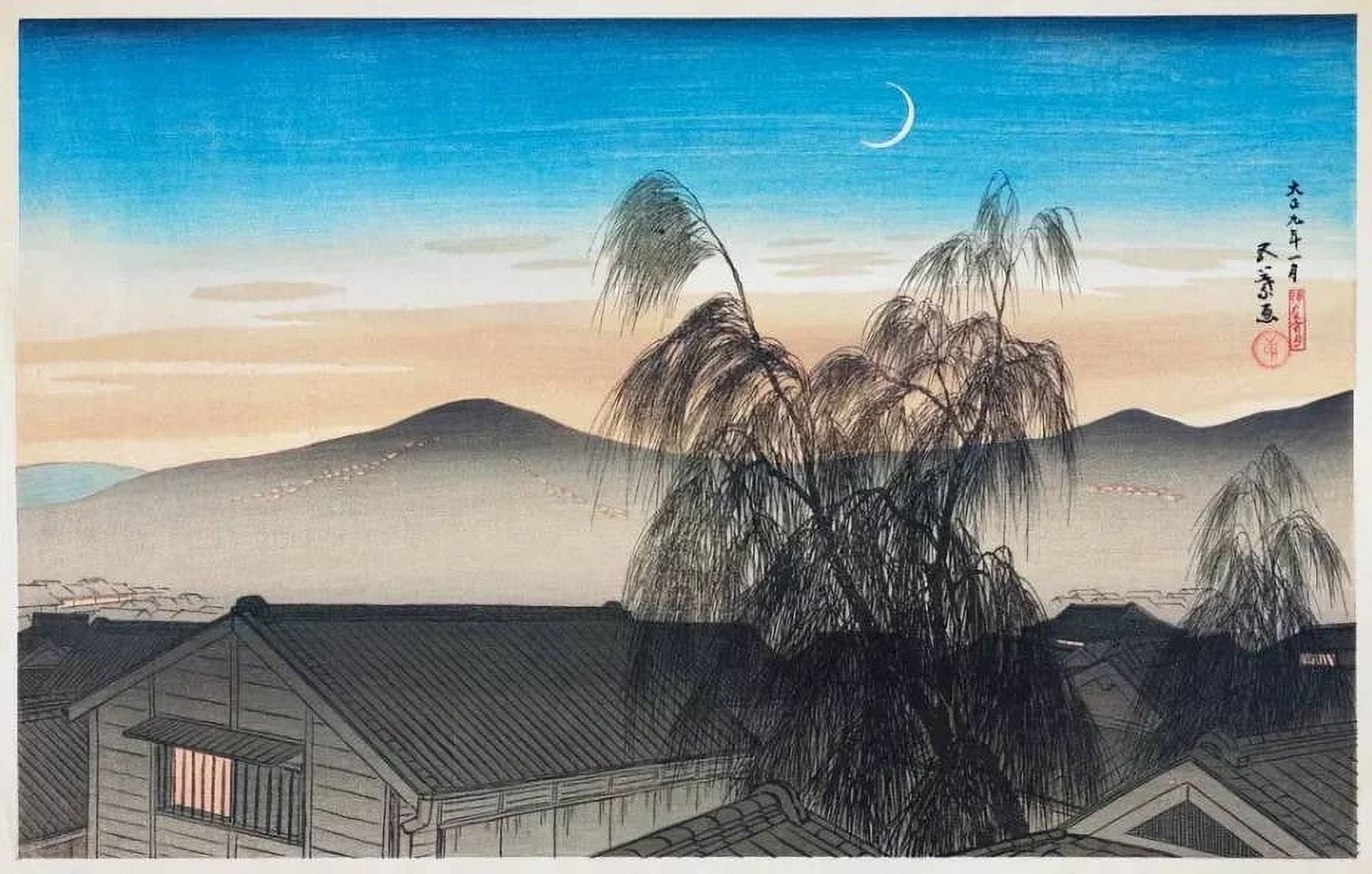 .Decor Poster.Room wall art.Hashiguchi Goyo painting.Japanese evening ...