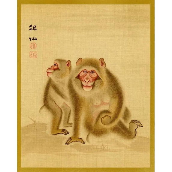 .Decor Poster.Room wall art.Home interior design.Japanese monkeys 24 x ...