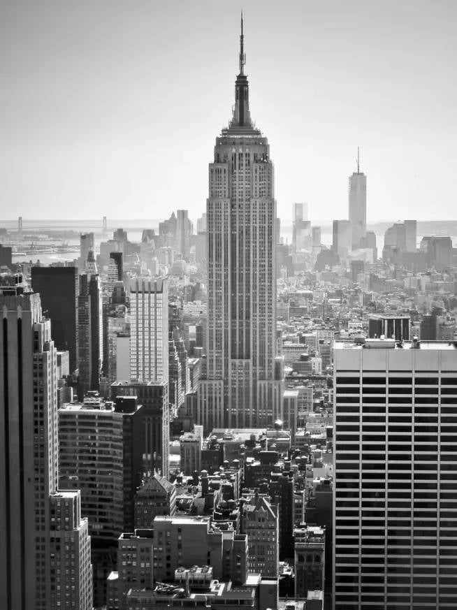 .Decor Poster.Room wall home art design.B&W Empire State Building New ...