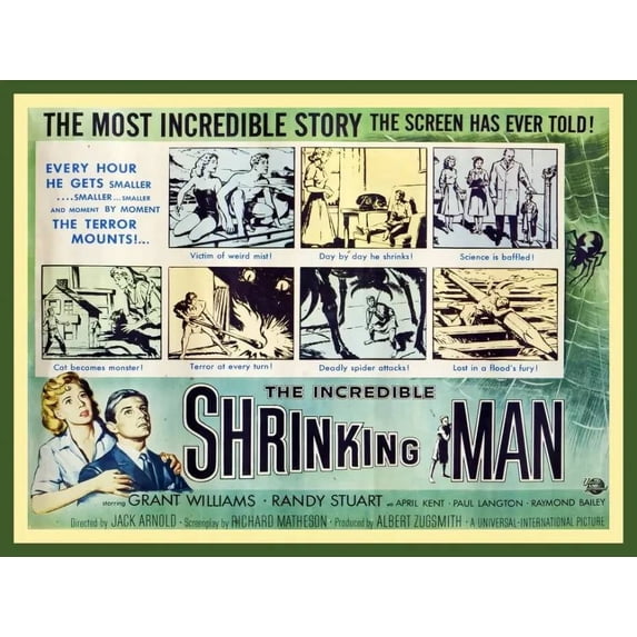 .Decor Poster.Room wall home art design.Shrinking Man retro sci-fi ...