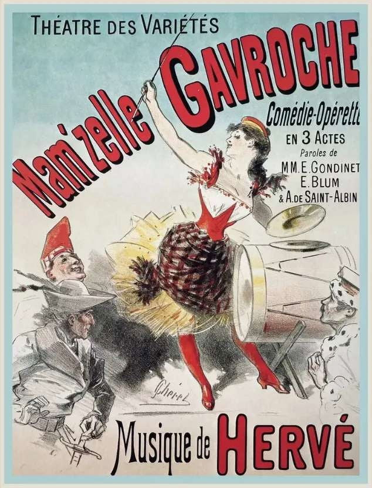 .Decor Poster.Room wall interior art design.French Theater comedy and ...
