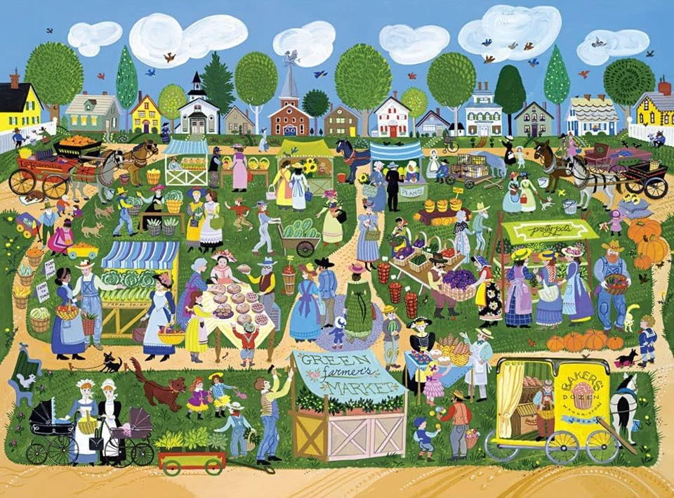 Decor Puzzles Jigsaw Puzzle Charles Wysocki Green Farmer'S Market ...