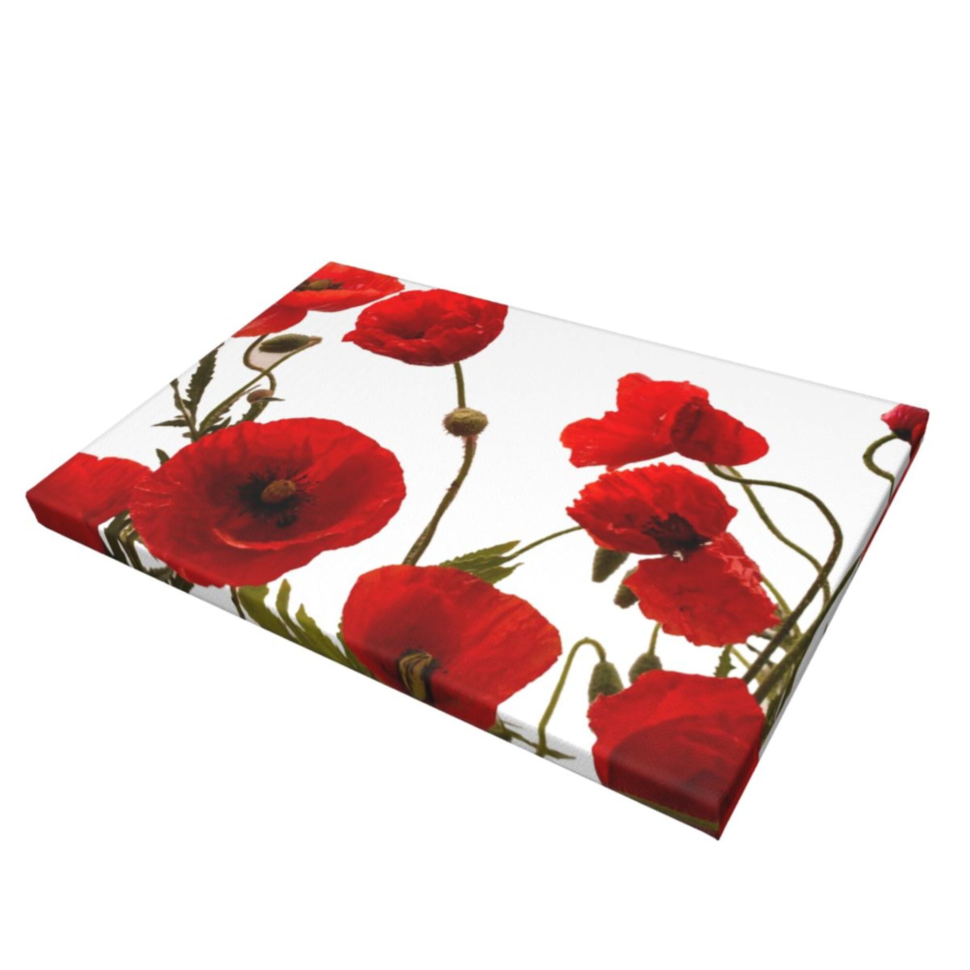 Decor Red Poppy Flowers Choose Background Color Wall Decor Bathroom ...