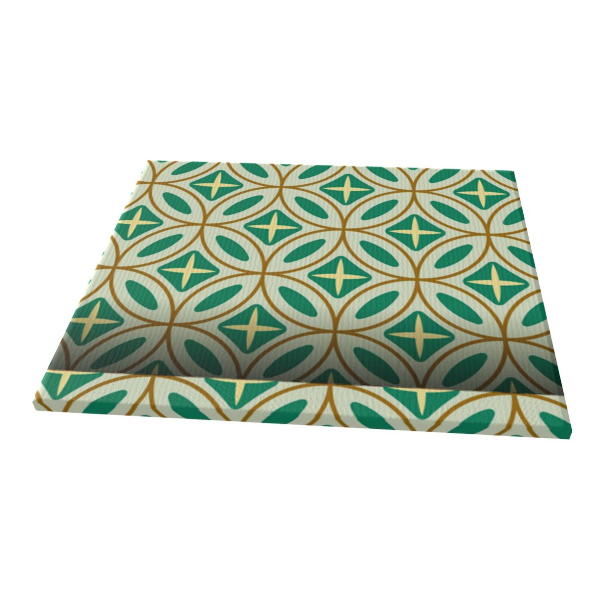 Decor Retro Geometric Pattern Wall Decor Bathroom Canvas Painting ...