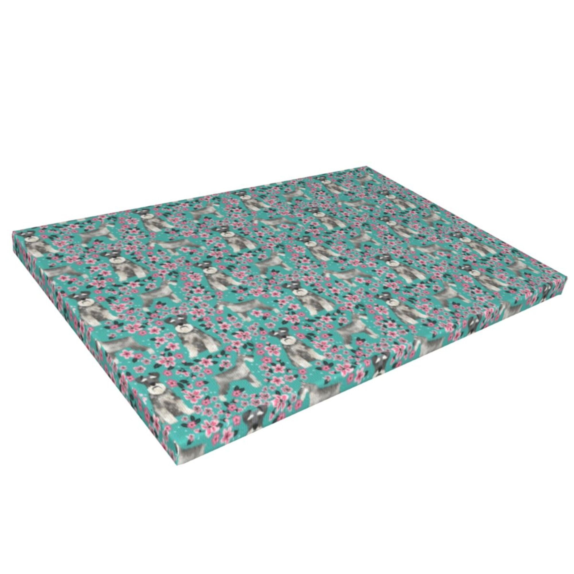 Decor Schnauzer Dog Cherry Blossom Spring Cute Dog Design Wall Decor ...