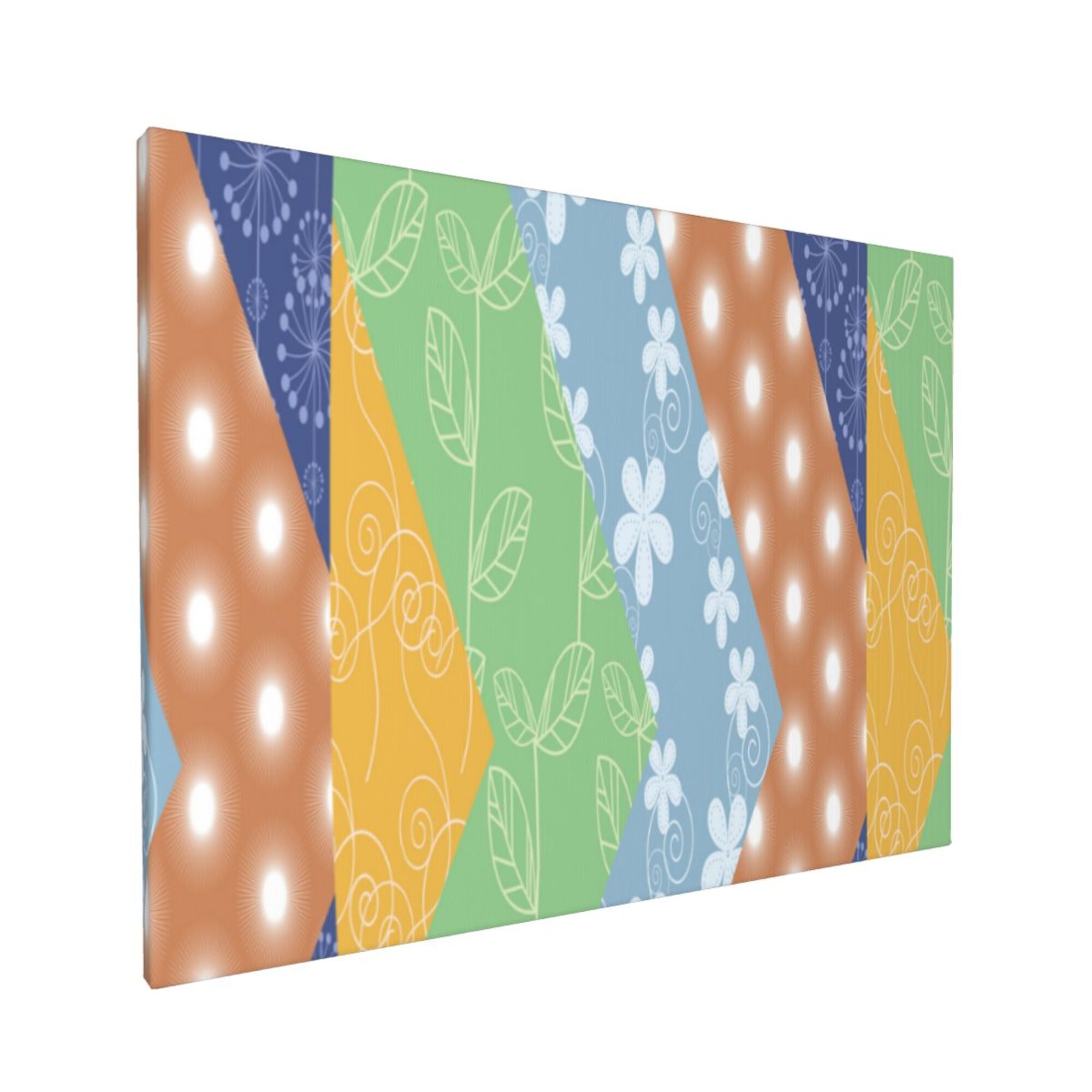 Decor Seamless Floral Pattern Background Wall Decor Bathroom Canvas ...