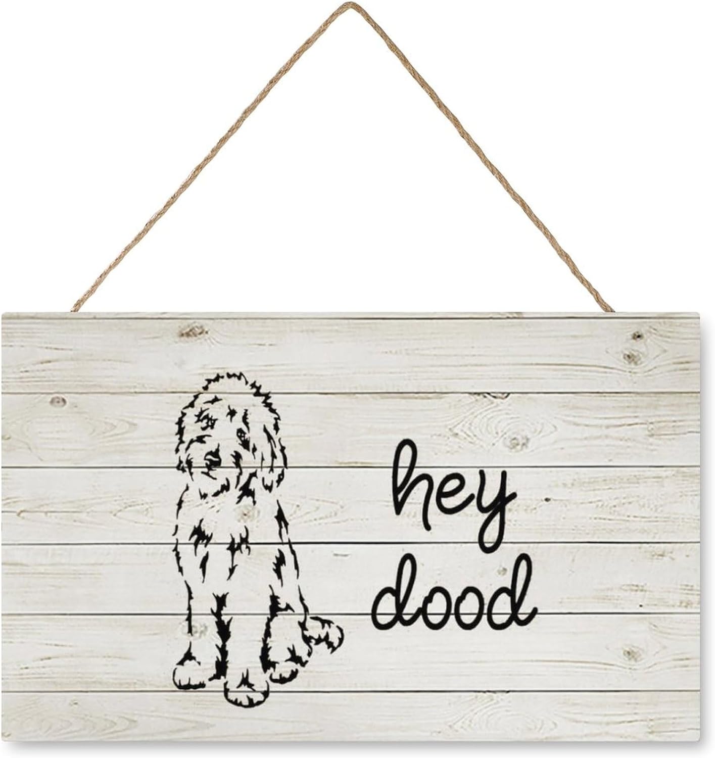 Decor Sign Hanging Wood Sign Hey Dood Golden Doodle Dog Goldendoodle ...