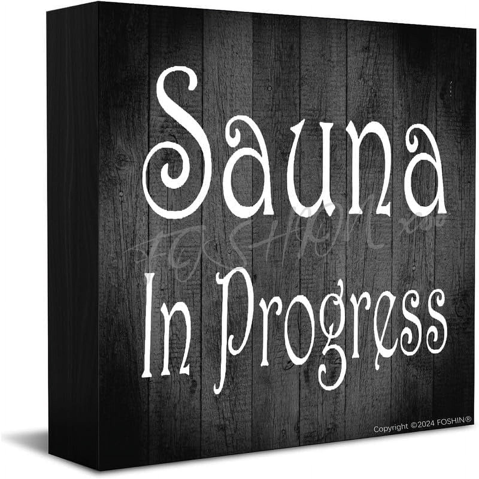 Decor Sign Sauna In Progress Session Do Not Disturb Spa Salon Wooden ...