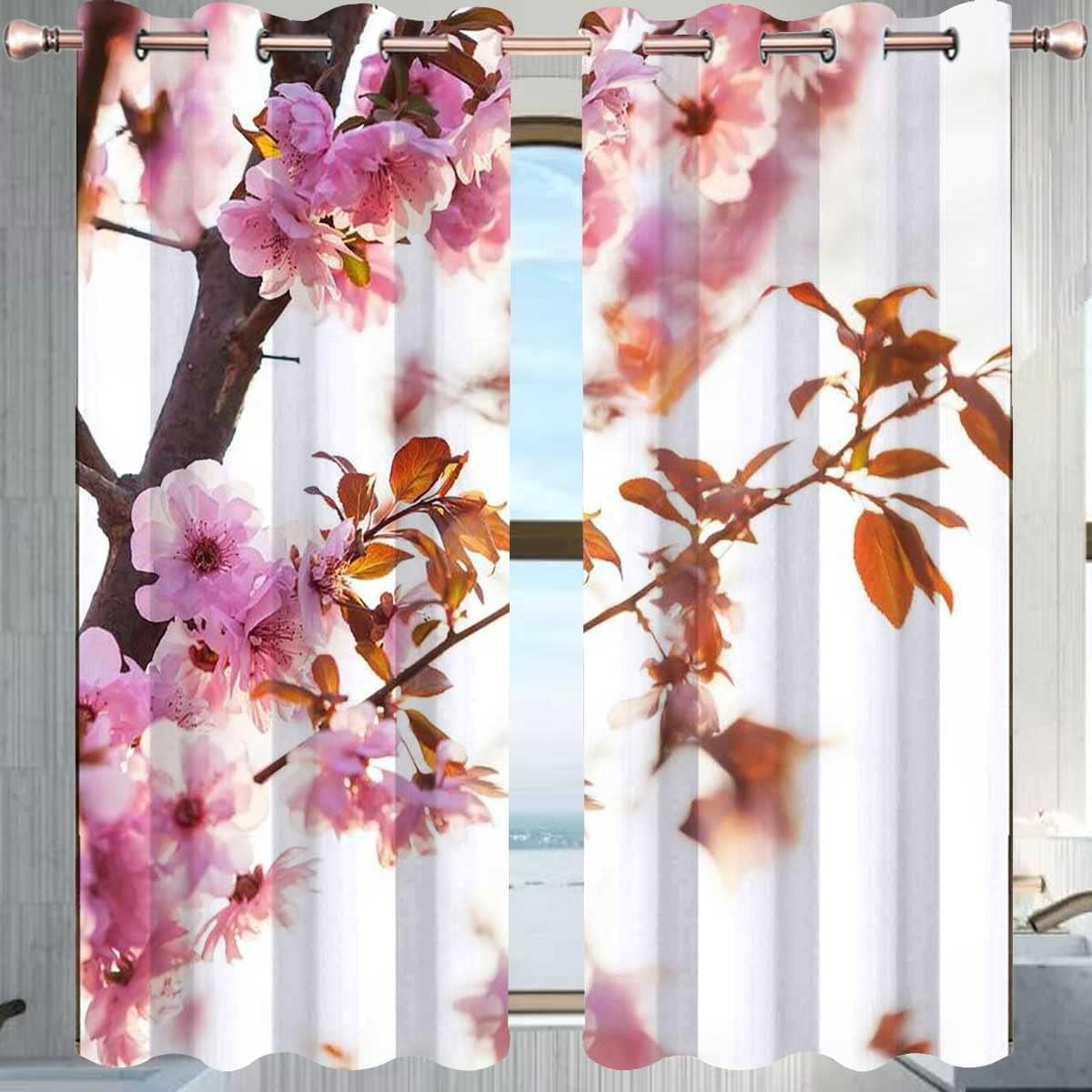 Decor Sliding Glass Door Curtain 2 Panels Green White and Brown Wall ...