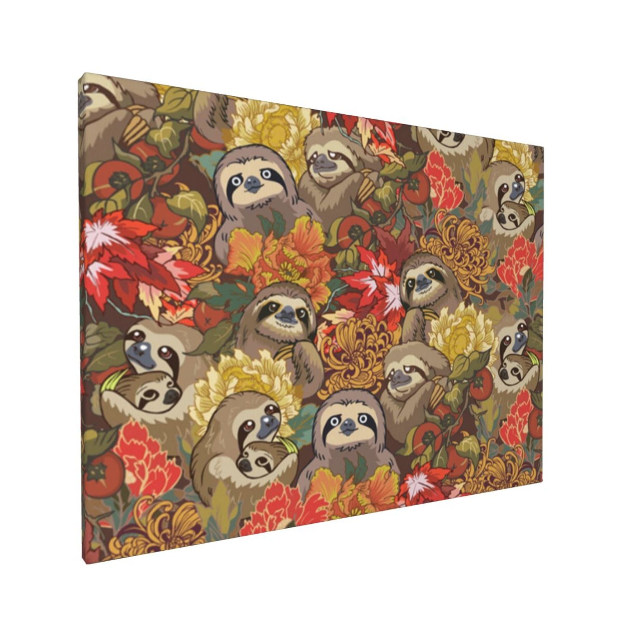 Decor Sloth Half Wall Decor Bathroom Canvas Painting Modern Decorations ...