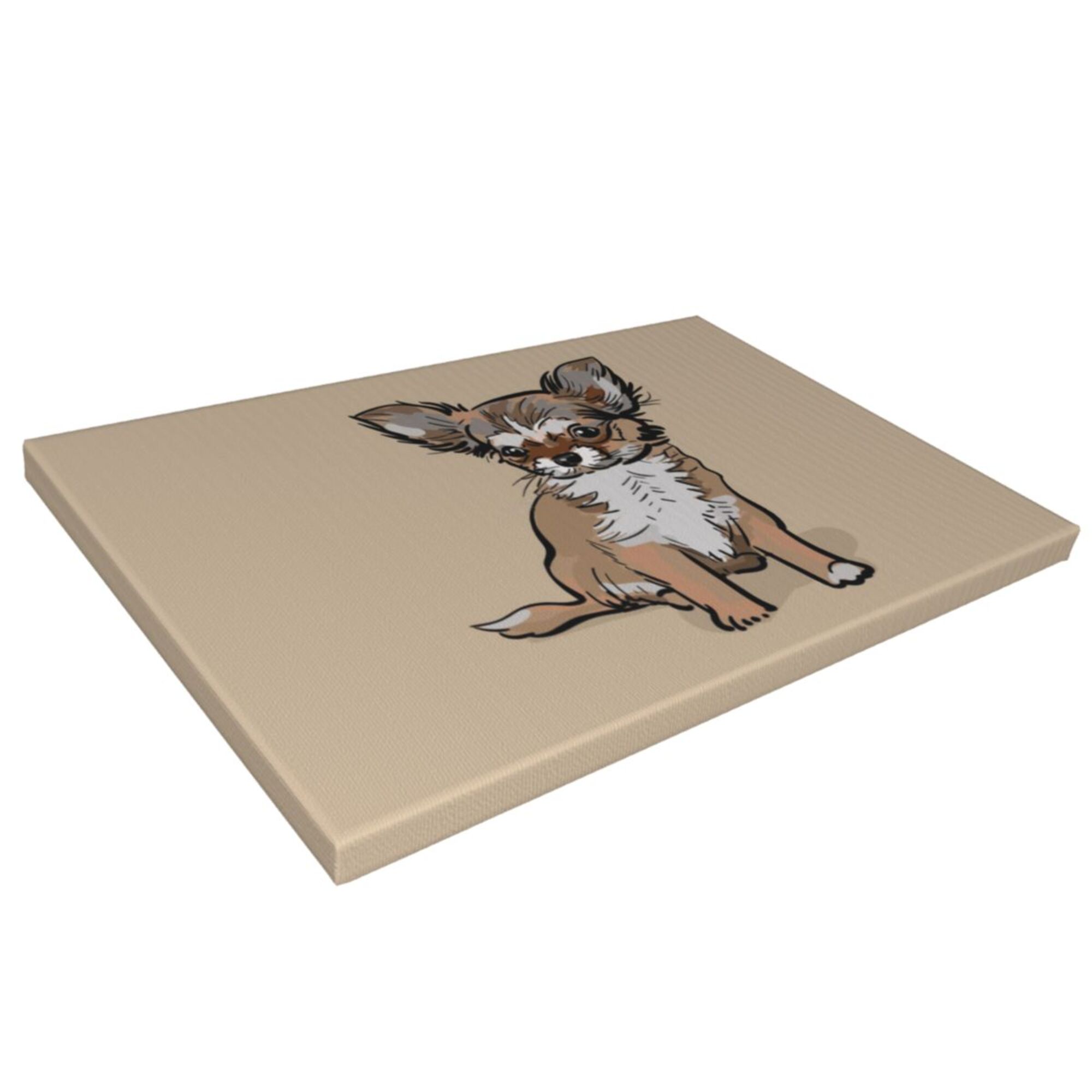 Decor Small Chihuahua Dog Puppy Wall Decor Bathroom Canvas Painting Modern Decorations Framed ...