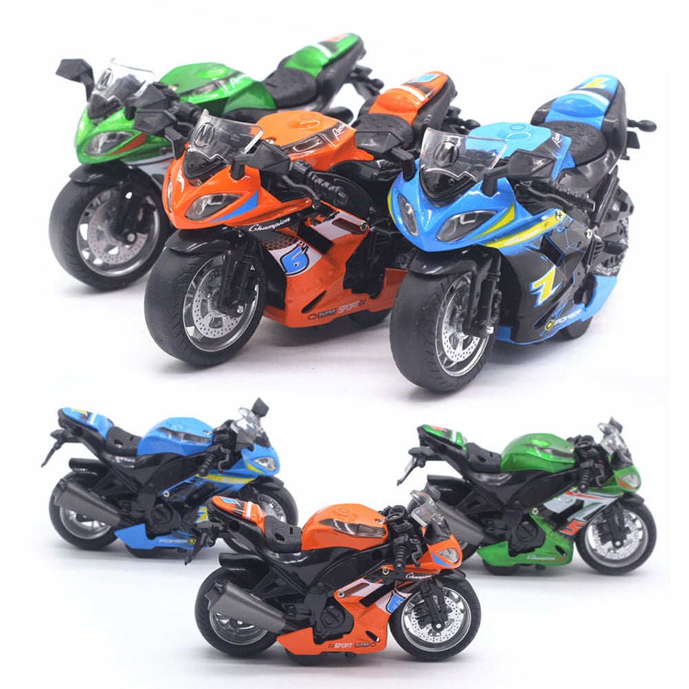 Decor Store 1/14 Simulation Motorcycle Pull Back Model with LED Music ...