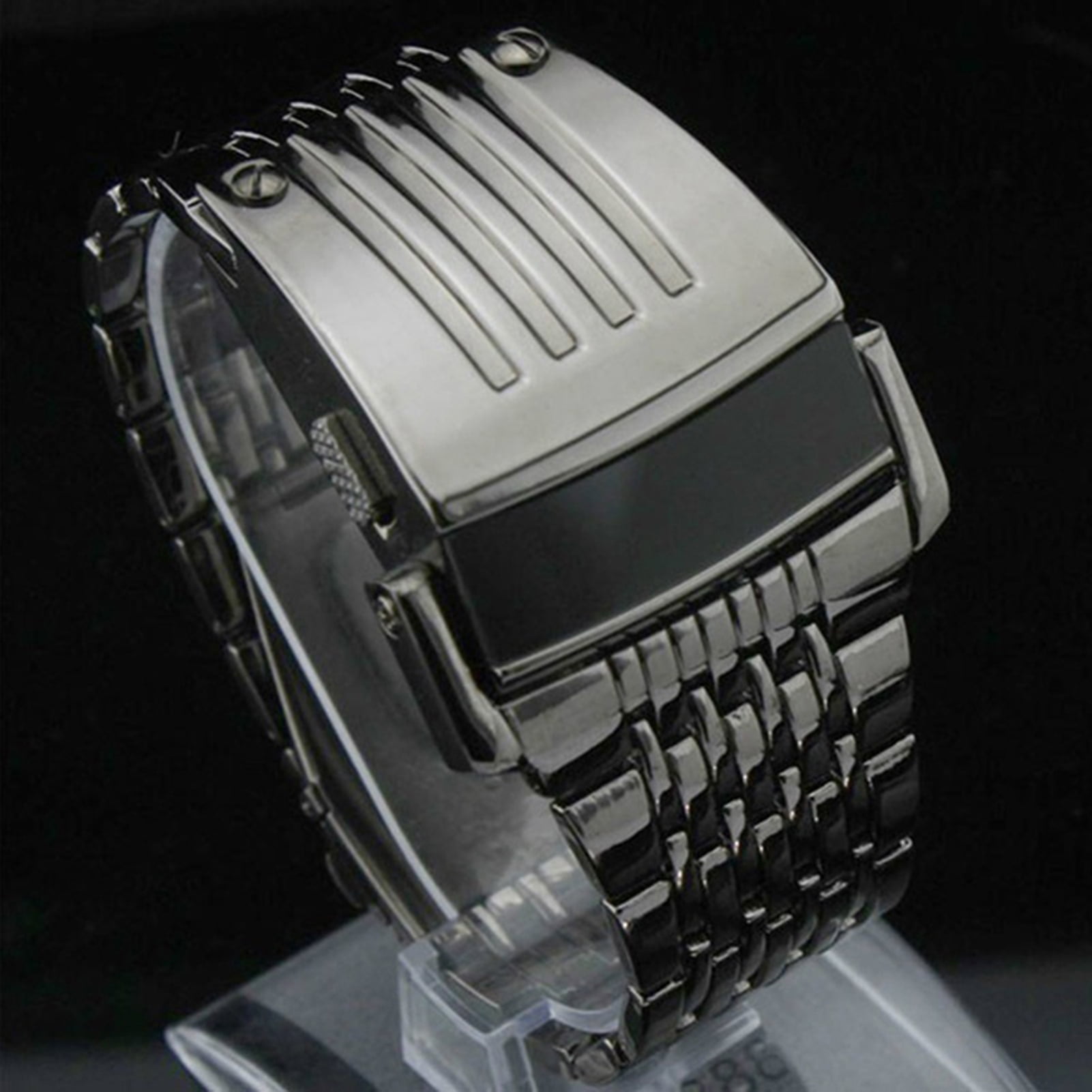 Decor Store Wrist Watch LED Automatic Energy Saving Mode Stainless ...